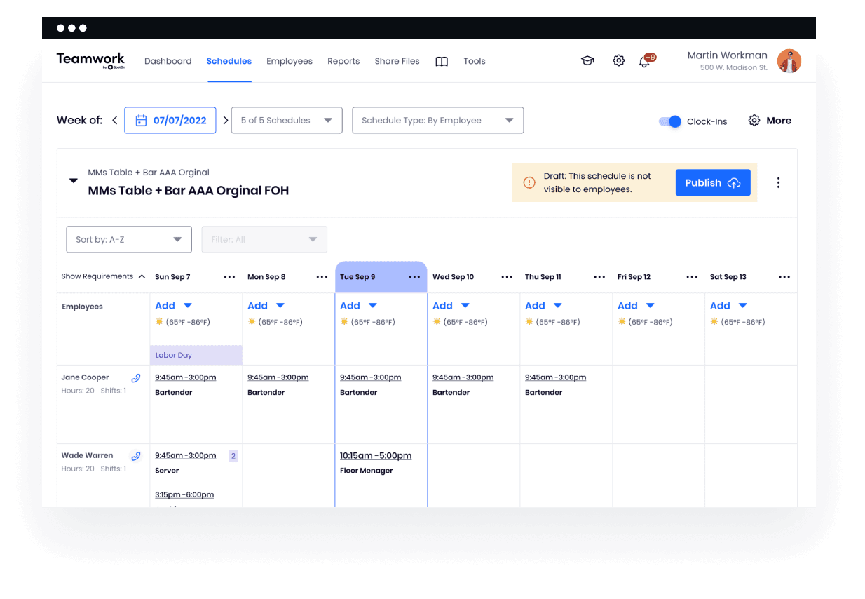 Labor Management & Scheduling Software | SpotOn
