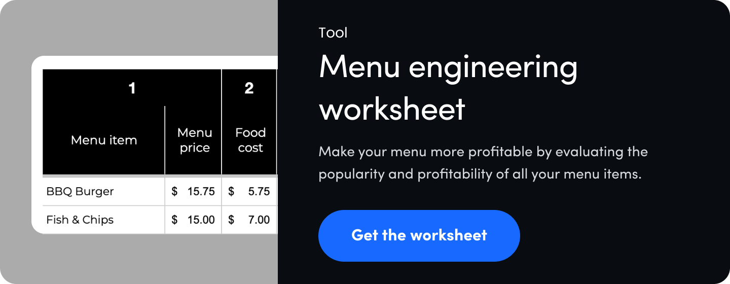 Menu Engineering: Free Worksheet + Profitable Menu Tips